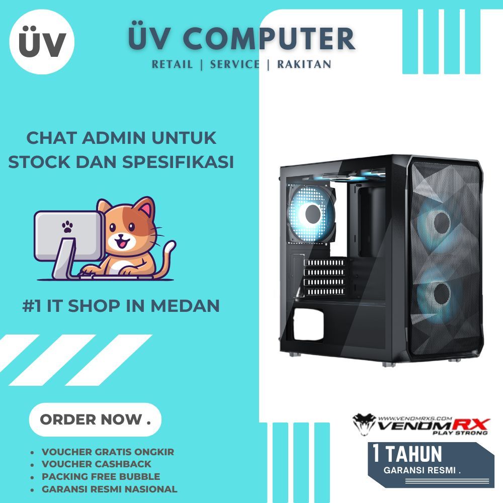 Jual Casing PC Komputer Gaming VenomRx Prava | Mini Tower | Micro M-ATX ...