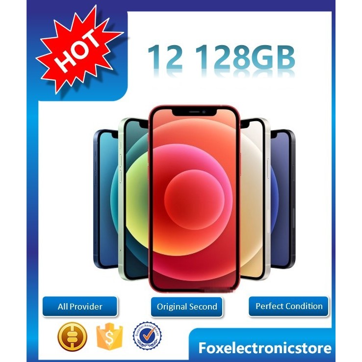 Jual 12 128GB ALL SIM SILENT SECOND BEKAS ORIGINAL100% FULLSET MULUS 3UTOOLS ALL GREEN | Shopee ...