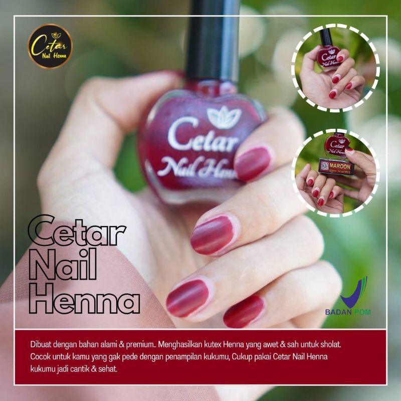 Jual Kutek Cetar Nail Henna Halal Sah Sholat | Shopee Indonesia