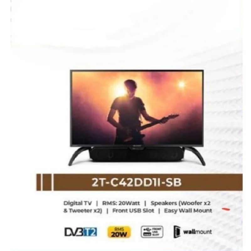 Jual Promo SHARP TV LED 42 Inchi Digital Full HD 2T C42DD1I SB | Shopee Indonesia
