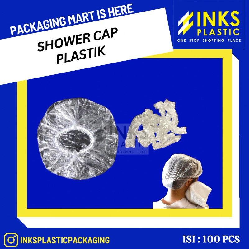 Jual SHOWER CAP PLASTIK DISPOSABLE PENUTUP KEPALA | Shopee Indonesia