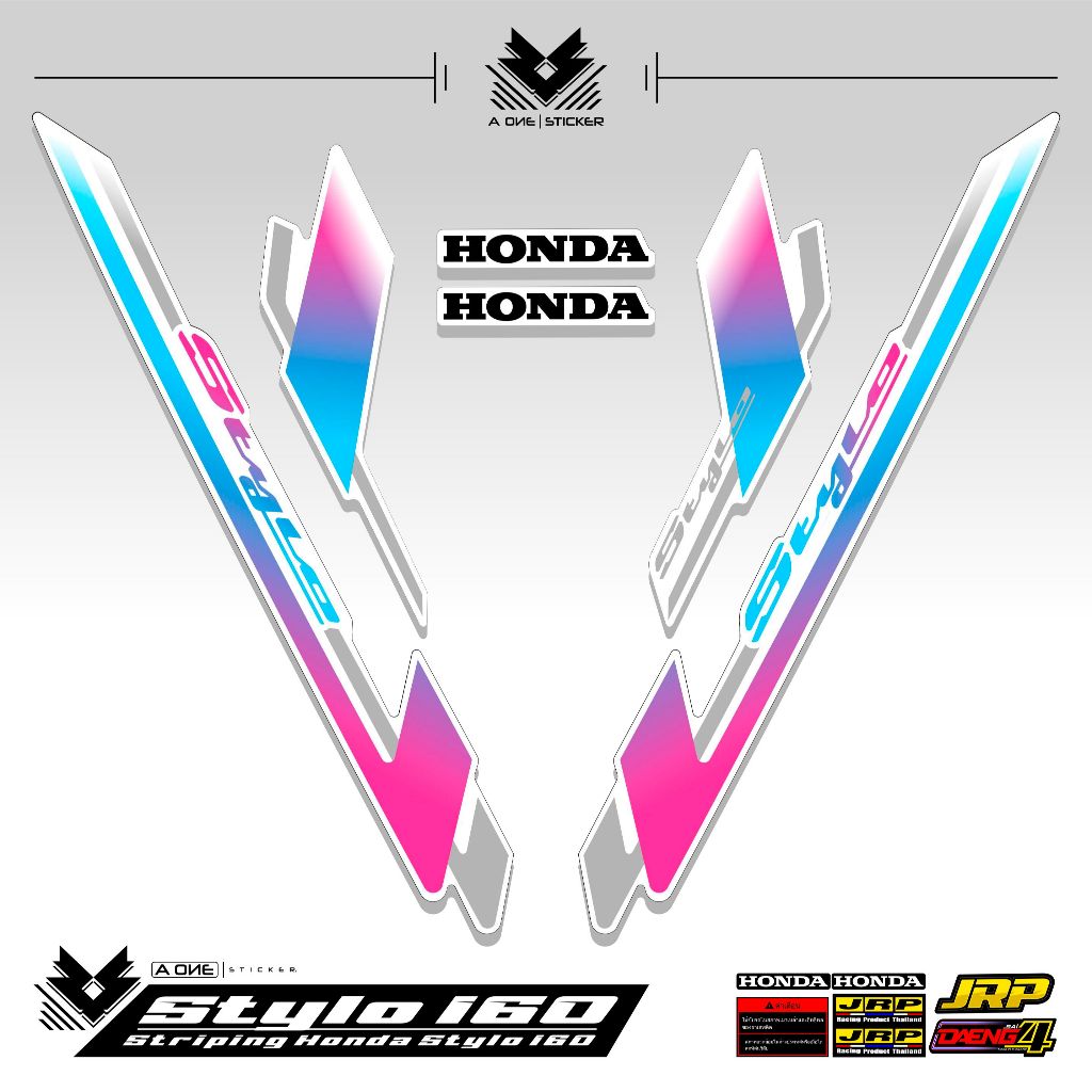 Jual Striping Honda Stylo 160 2024 Motif 6 List Body Variasi Sticker ...