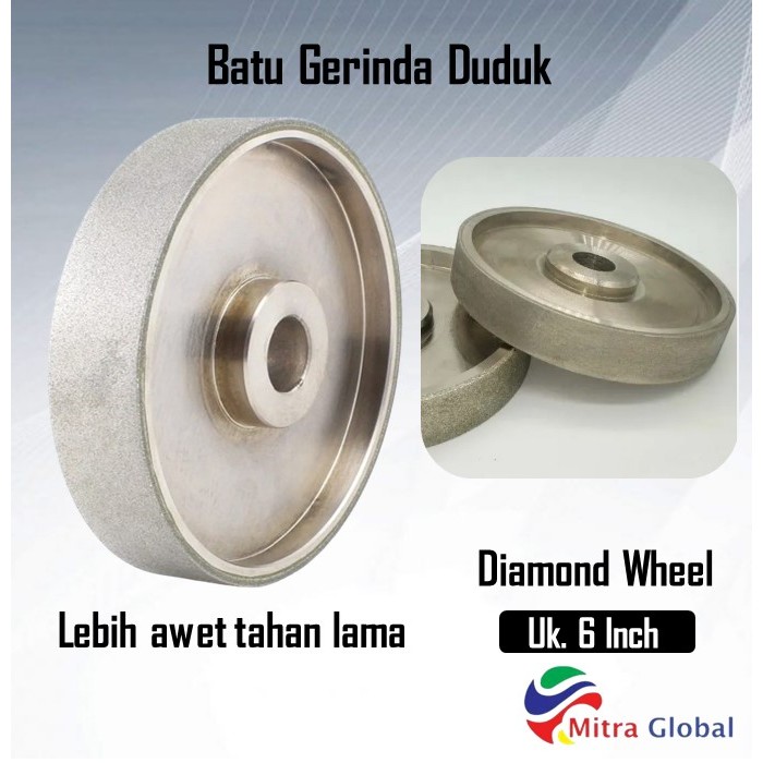 Jual Batu Poles Asah Diamond Wheel Grinding 6 Inch Besi / Batu Asah ...