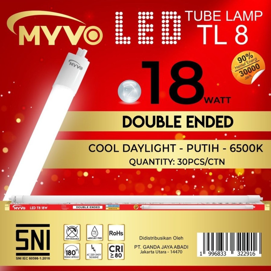 Jual Paket 1 Dus Lampu TL T8 LED 18 Watt Putih | Shopee Indonesia