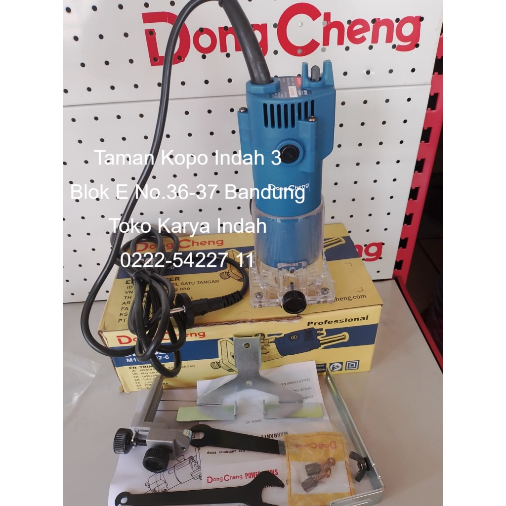 Jual Mesin Profil Propil Kayu Trimmer 6.35mm Dongcheng DMP02-6 350Watt ...