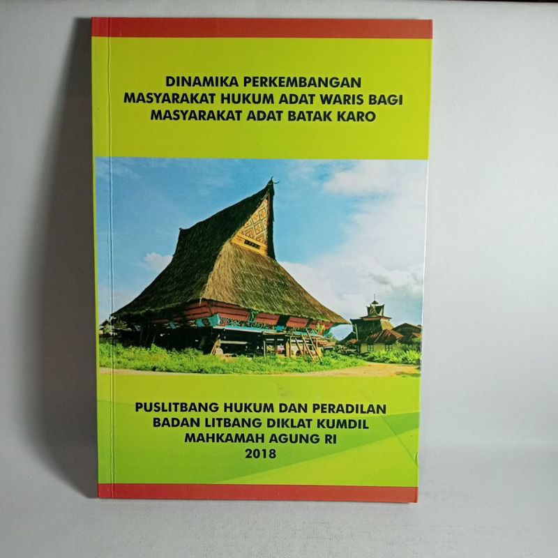 Jual Buku Dinamika Perkembangan Masyarakat Hukum Adat Waris Bagi Masyarakat Anak Batak Karo ...