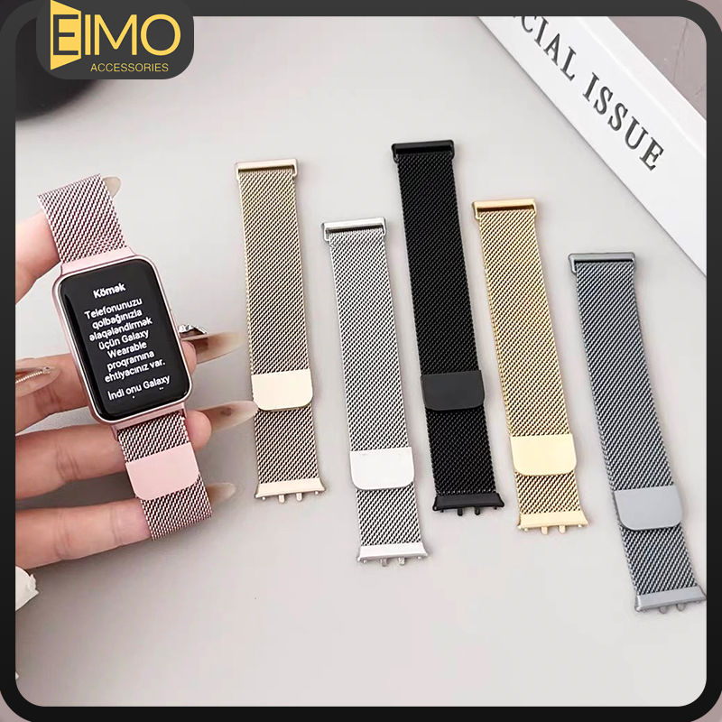 Jual Milanese Loop Stainless Steel Metal Strap Samsung Galaxy Fit 3 Metal Magnetic Belt Strap ...