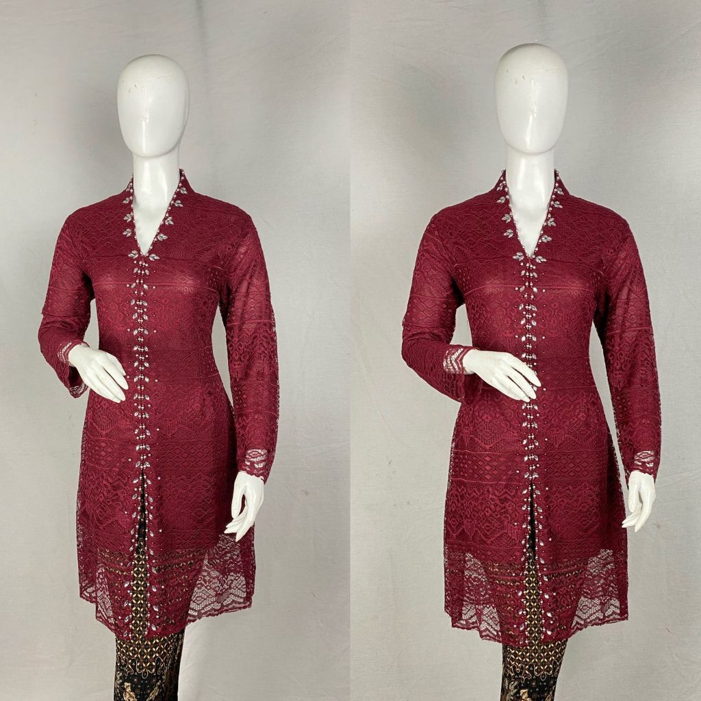 Jual Kebaya Modern Shanghai Payet Brokat/Kebaya Modern Premium Brokat ...