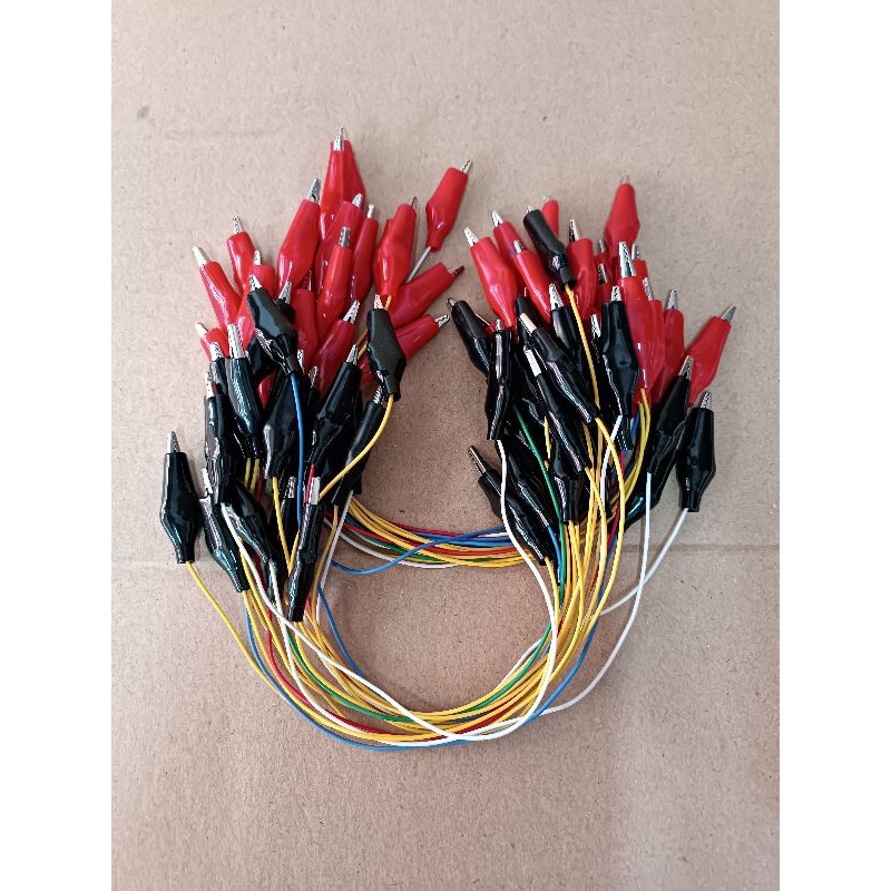 Jual Kabel Capit Buaya Praktek IPA 4pcs/Kabel Jepit Buaya Praktek ...