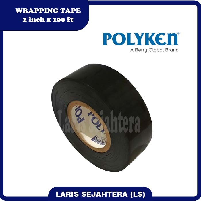 Jual Polyken Wrapping tape /Lakban Tape Pipa Besi 2 inch x 100ft hitam ...