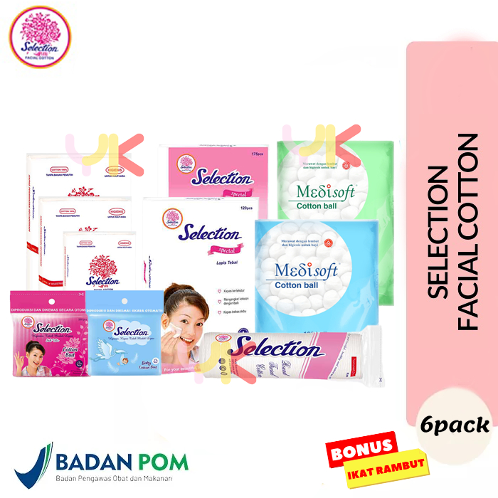 Jual Kapas Selection Facial Cotton Round Kapas Tipis Toner Pembersih ...