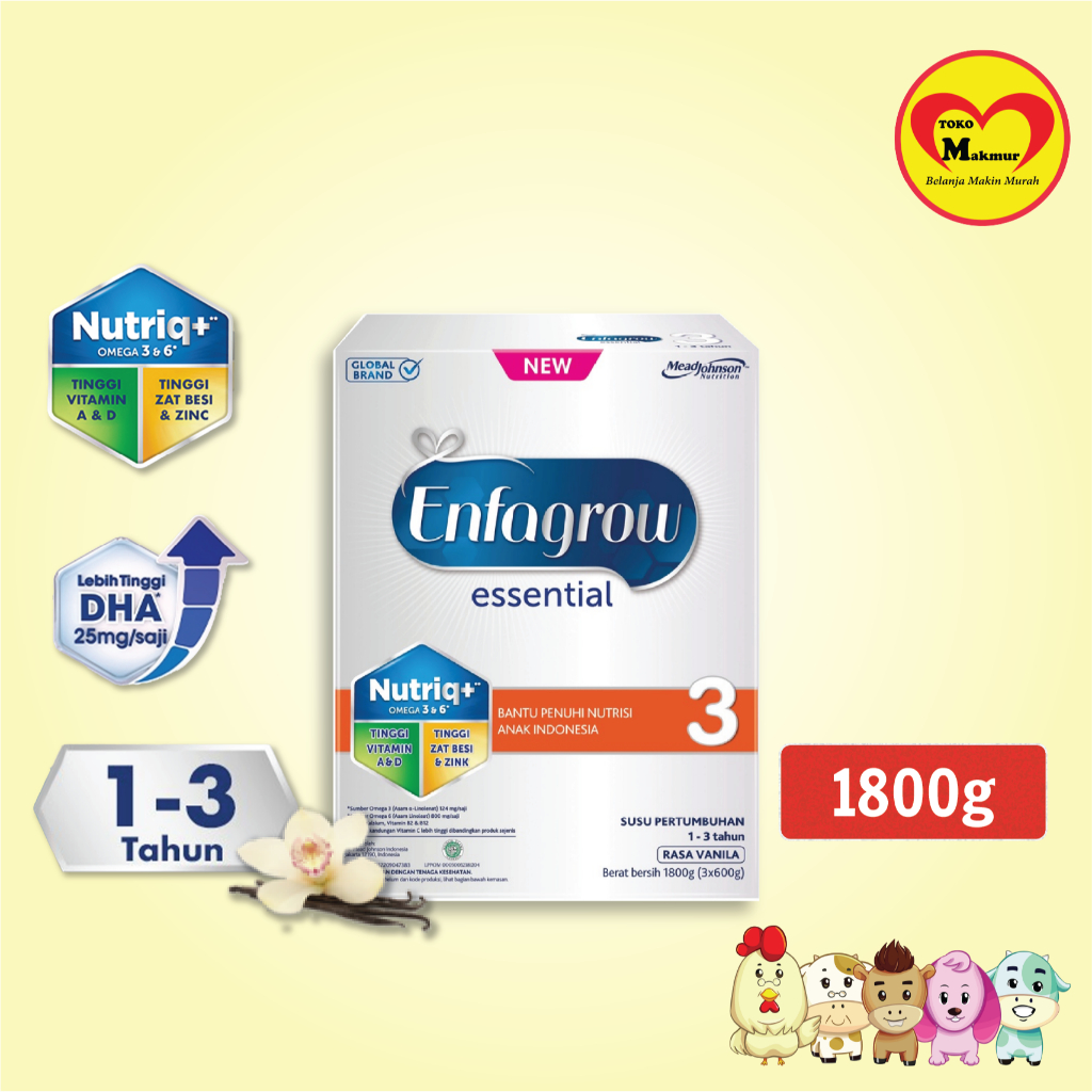 Jual Enfagrow Essential Tahap 3 Vanila 1800gr / Toko Makmur Online ...