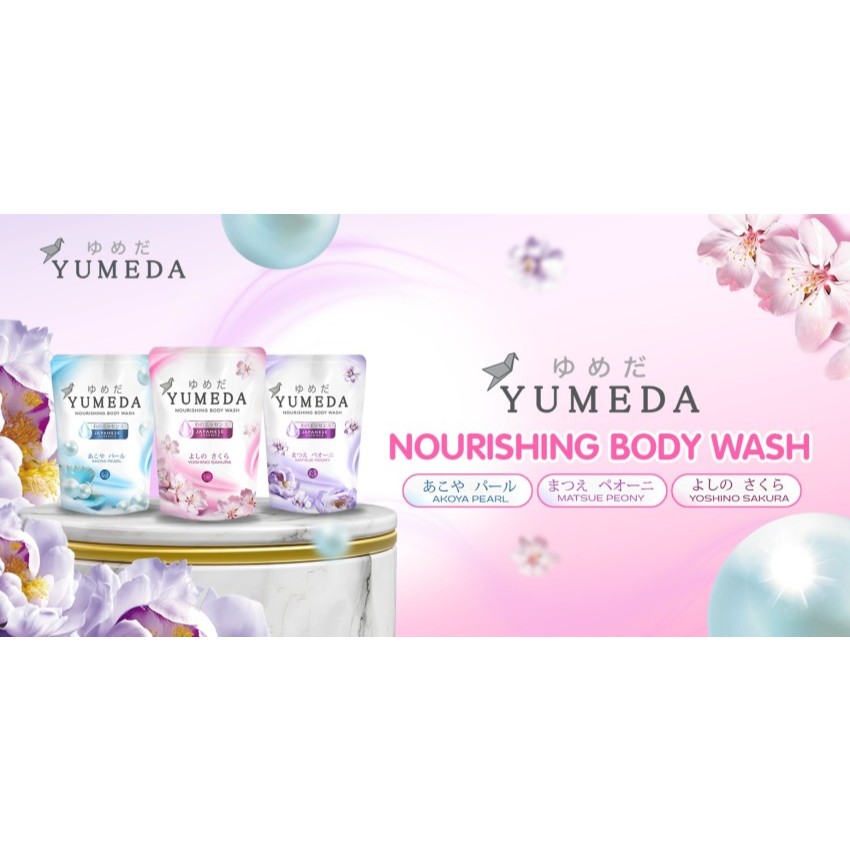 Jual YUMEDA Nourishing Body Wash Pouch 400mL | Shopee Indonesia