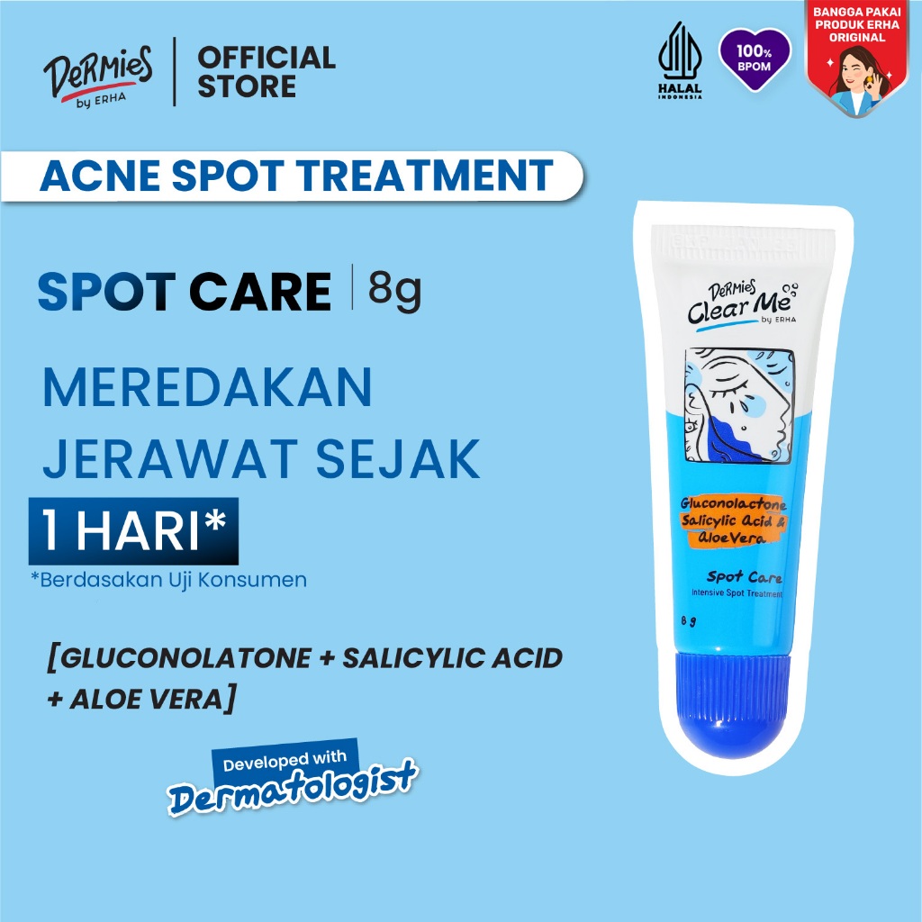 Jual Dermies Clear Me Spot Care 8g - Obat totol Jerawat | Shopee Indonesia