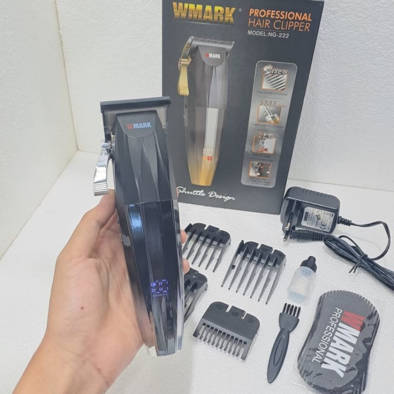 Jual WMARK NG-222 Mesin Cukur Rambut Elektrik Taper Hair Clipper 7200 RPM Professional | Shopee ...