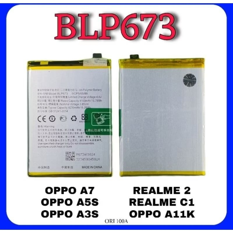 Jual BATU BATRE BATERAI OPPO A31 2020/A3S/A5S/A7/A22/A11K/C1/2 BLP673 ...