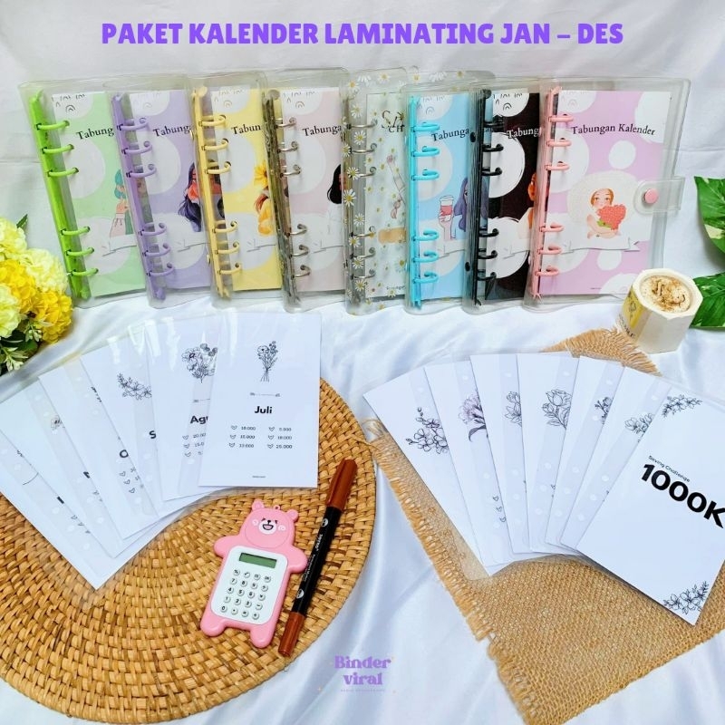 Jual ( CASH ENVELOPE ) Set Paket Nabung Kalender Laminasi A6 | Shopee ...