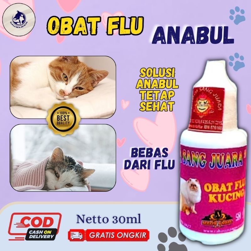 Jual Obat flu kucing 30ml - ampuh mengatasi bersin pilek ingusan aman ...
