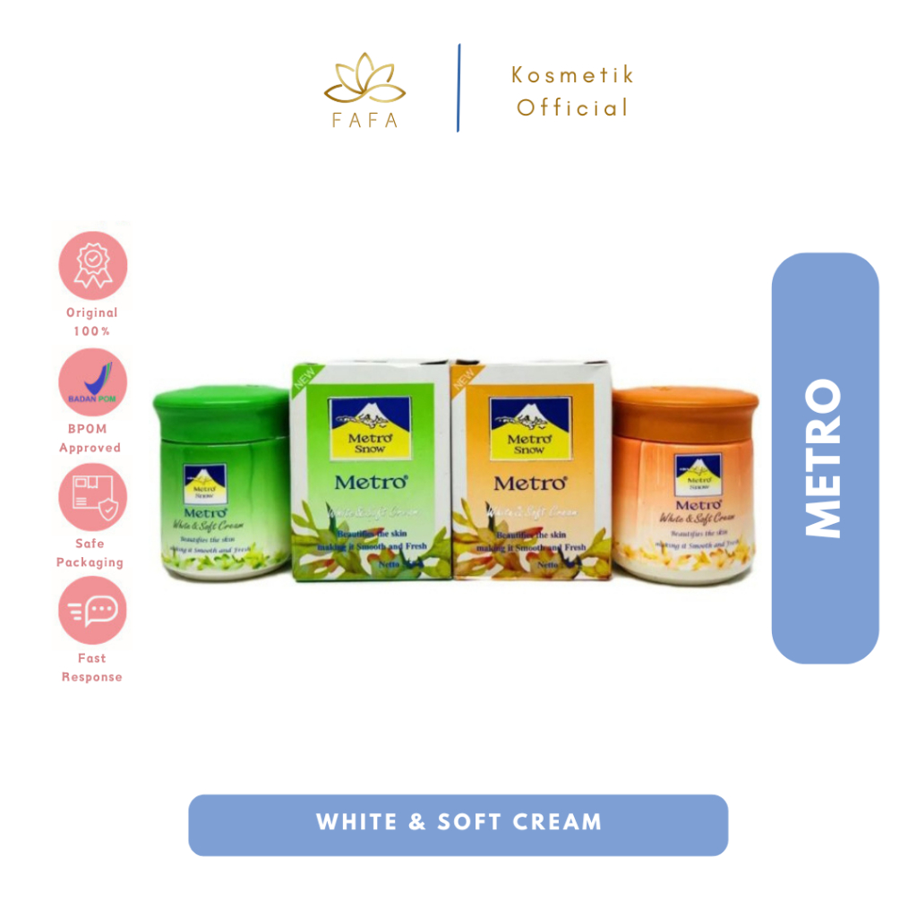 Jual METRO Snow White & Soft Cream 60gr | Shopee Indonesia