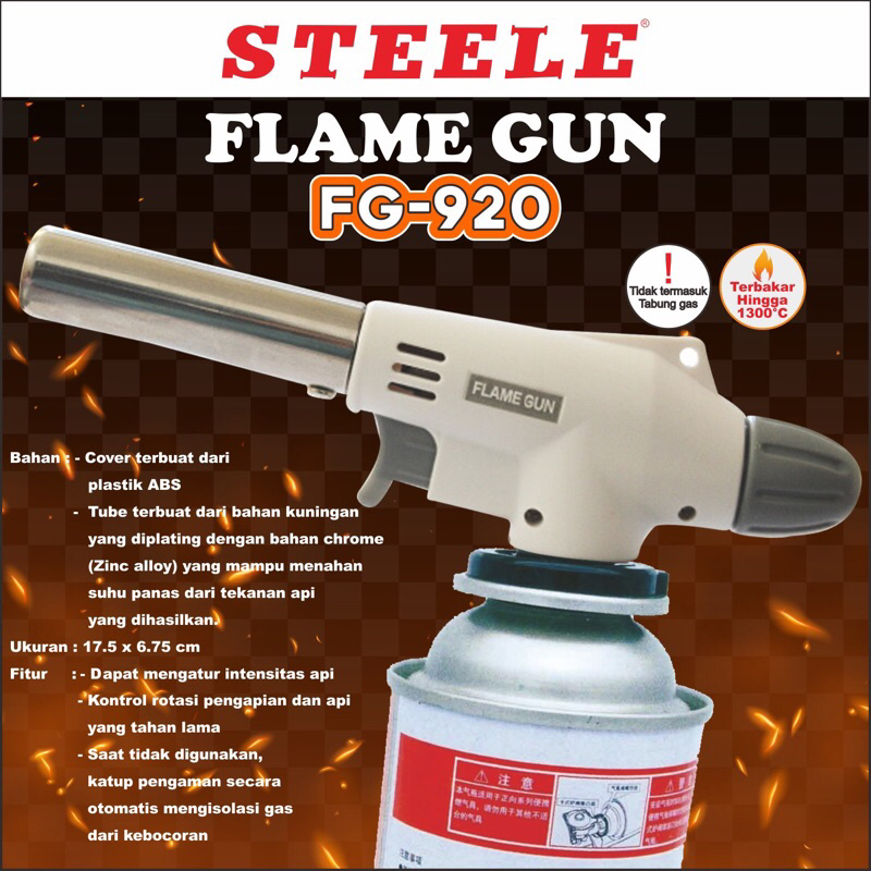 Jual Pemantik api / Kepala gas kaleng / TORCH / FLAME GUN STEELE ...