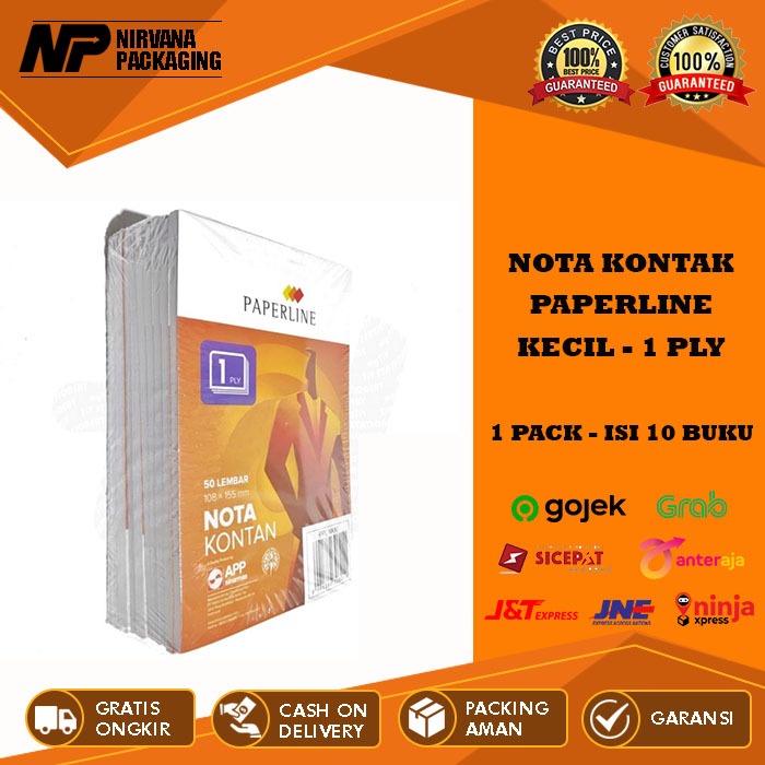Jual NOTA KONTAN KECIL 1 PLY 1PLY PAPERLINE 1 RANGKAP / K1 PPL – 1 PACK ...