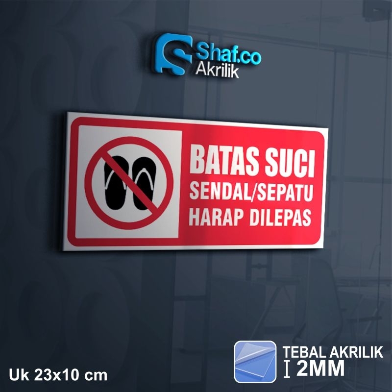 Jual AKRILIK SIGN BOARD BATAS SUCI LANDSCAPE // ACRYLIC // RAMBU ...