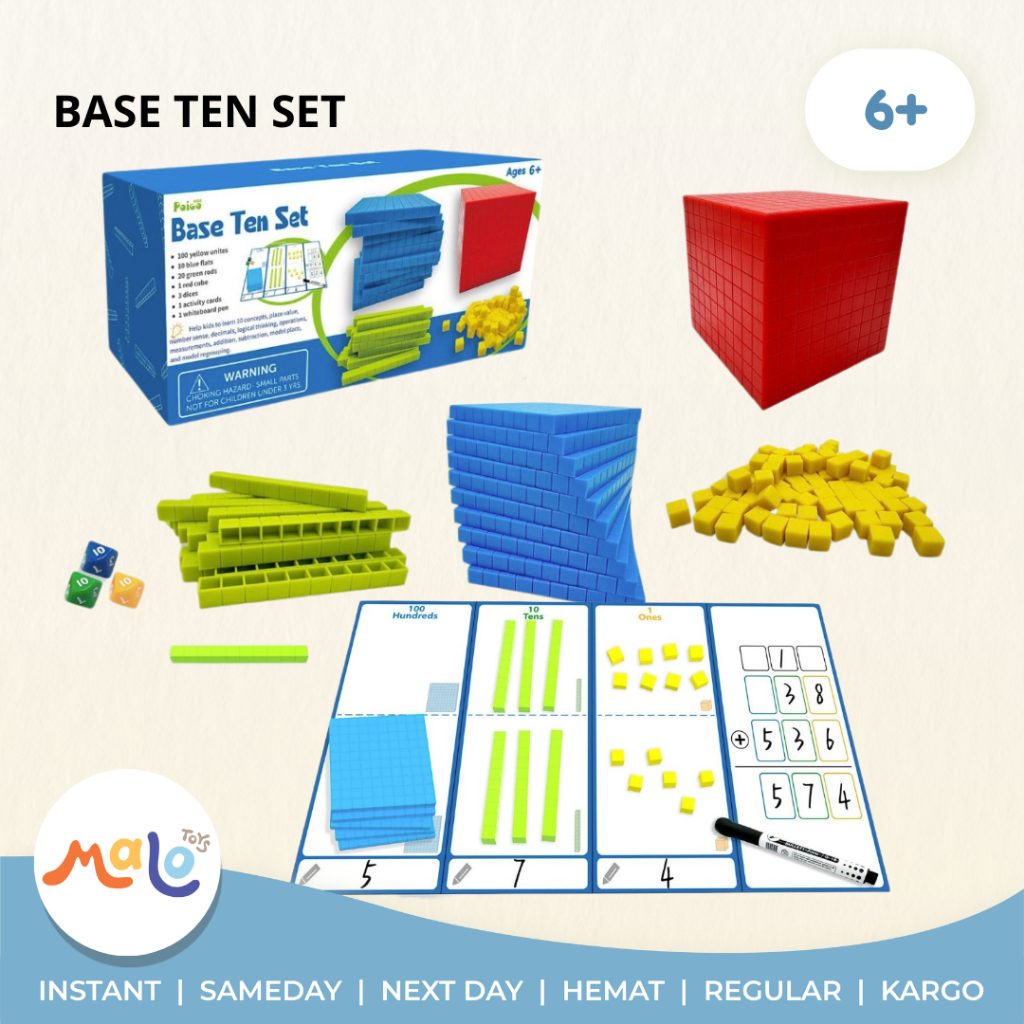 Jual MALOTOYS - Base Ten Set Mathematics Math Matematika 10 Decimal ...