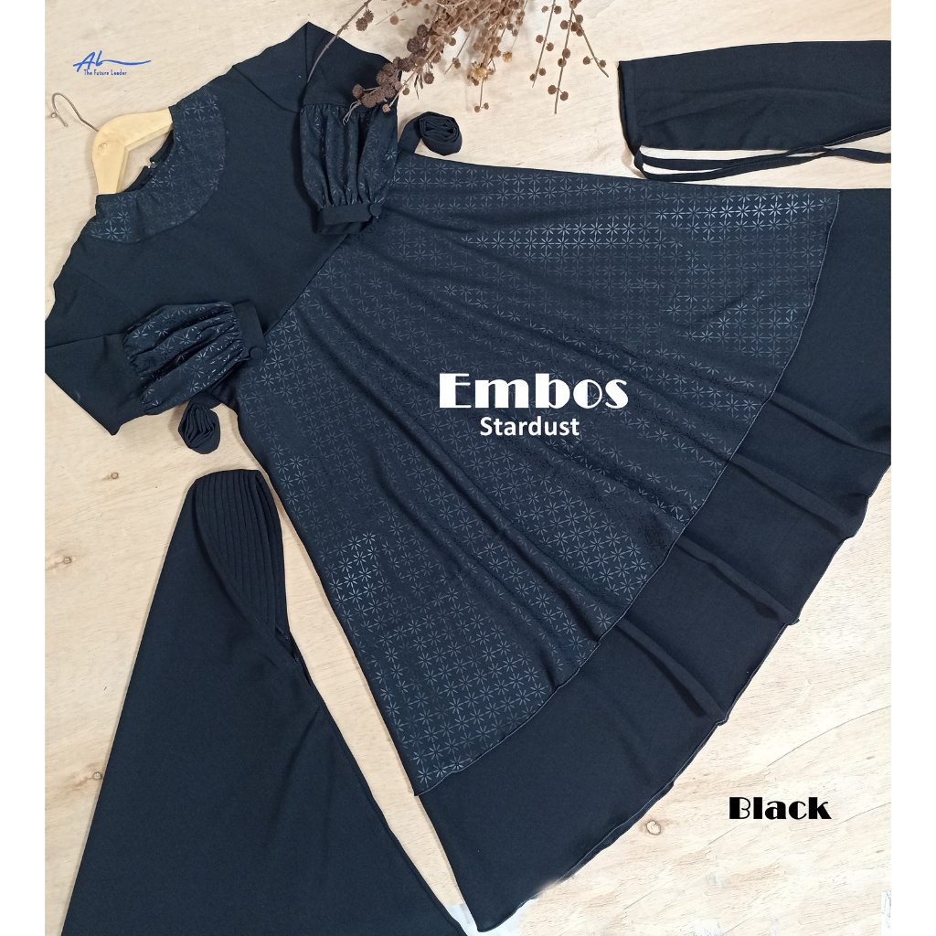 Jual NEW ARRIVAL Gamis Anak Muslimah Syar'i AL by Syafira Kids Emboss ...