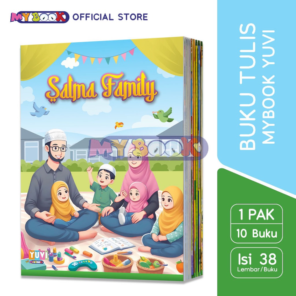 Jual My Book Yuvi Buku Tulis Salma Family 38 Lembar - 10 Buku | Shopee ...