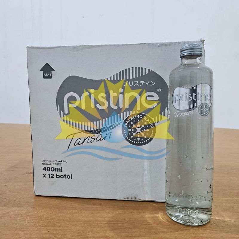 Jual Pristine Tansan Sparkling Water Botol Kaca 480ml (isi 12 Botol) | Shopee Indonesia