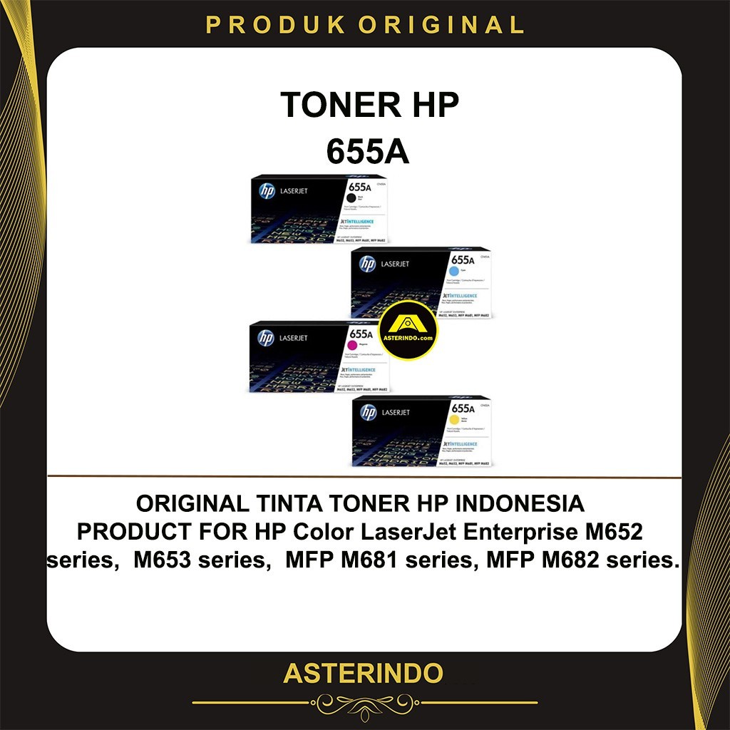 Jual Toner HP 655A Tinta Cartridge Printer Laserjet Black Cyan Magenta Yellow Color 655 A ...