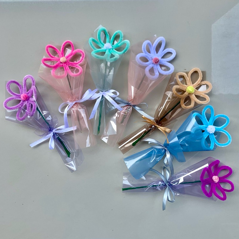 Jual Single Pipe Cleaner Mini Buket Kawat Bulu Bunga Satuan Pipe