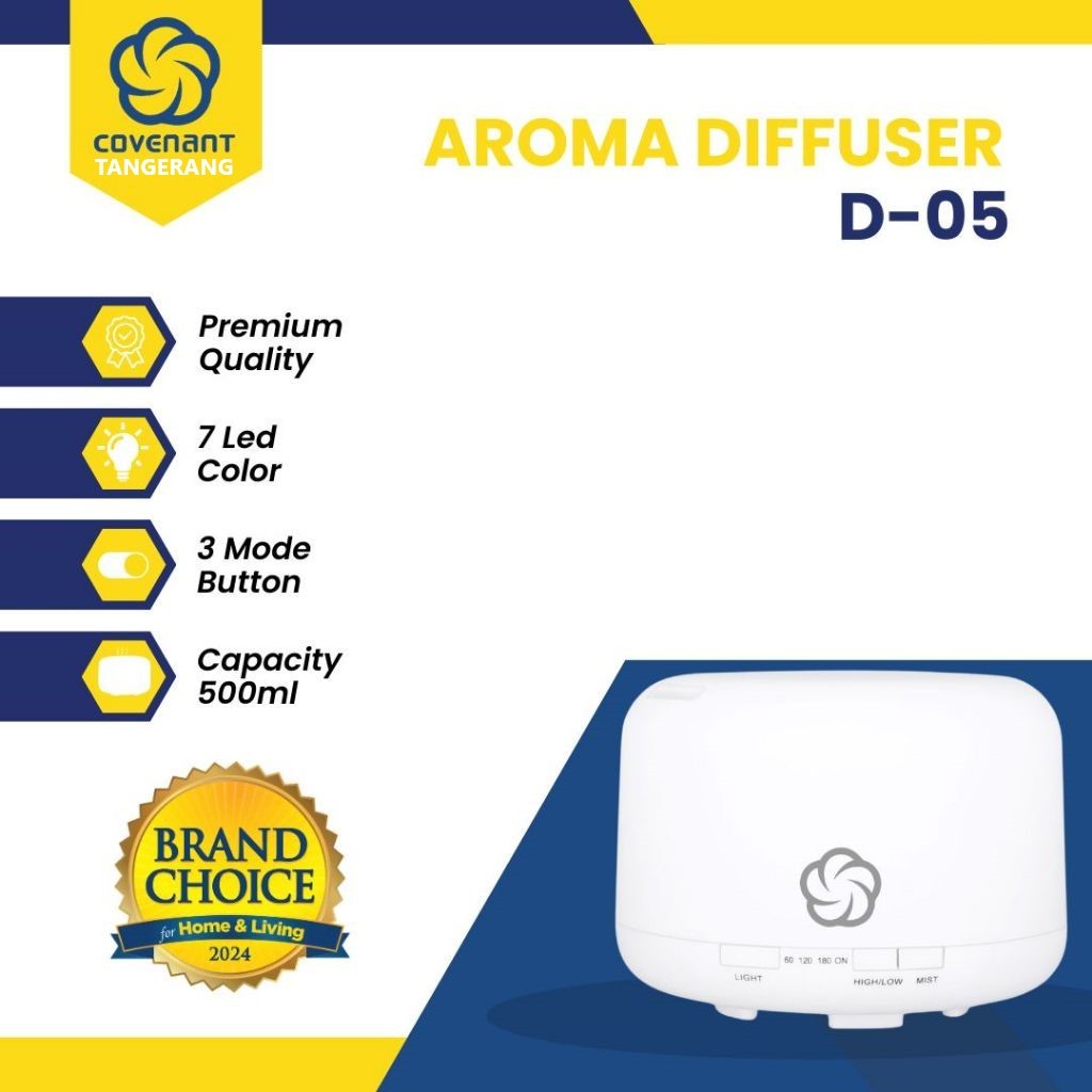 Jual Covenant Humdifier Diffuser 500ml D05 Aroma Theraphy Essensial Oil | Shopee Indonesia