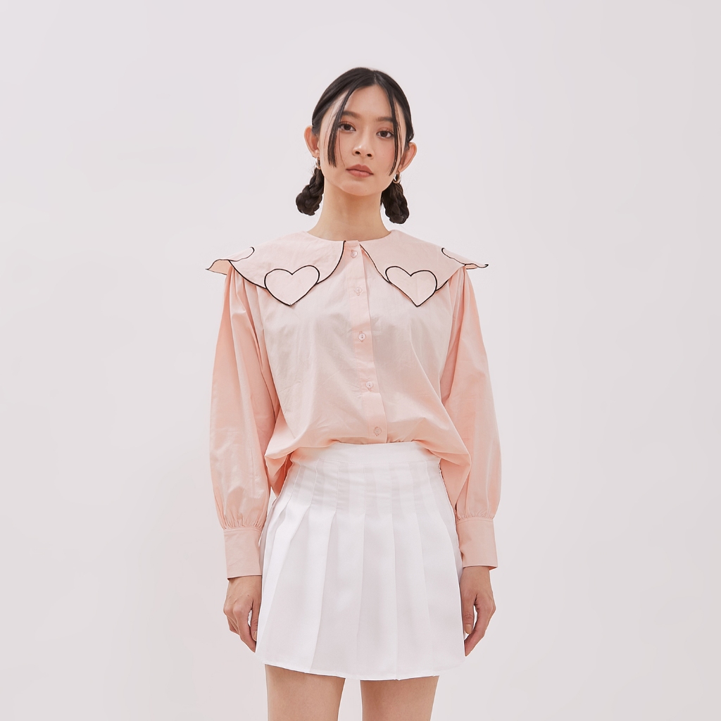 Jual Lovey Dovey Embroidered Blouse 013 | Wilexa Official | Kemeja ...