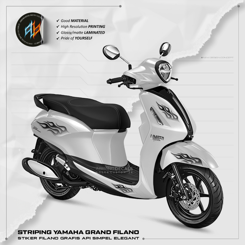 Jual STRIPING GRAND FILANO API SIMPEL VARIASI BLOK PUTIH TRANSPARAN ...