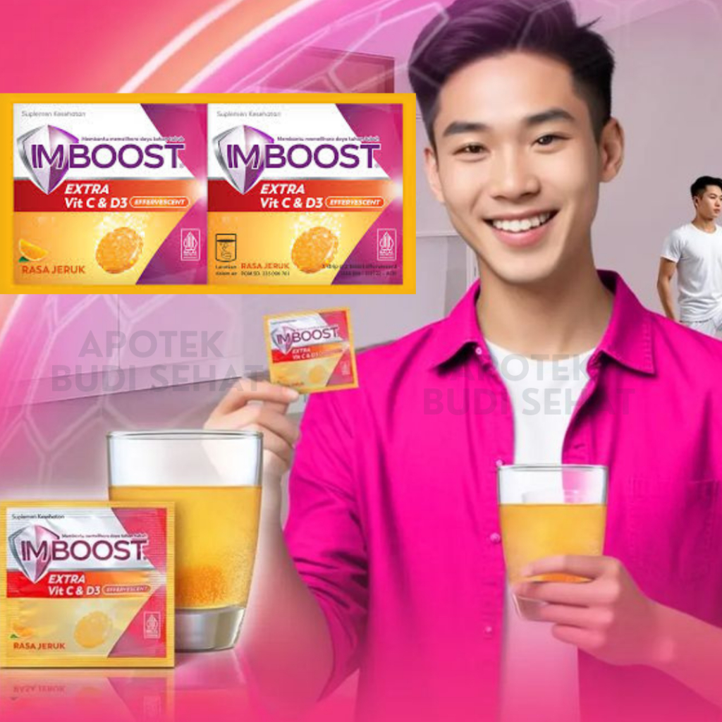 Jual Imboost Extra Effervescent Vitamin C Vitamin D strip isi 8 Vitamin ...