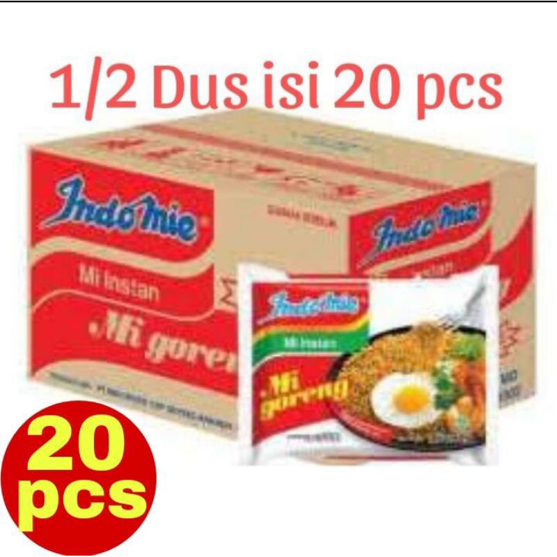 Jual INDOMIE/INDOFOOD MIE GORENG MIE INSTAN ASLI SUMATRA 1/2 DUS ISI 20 ...