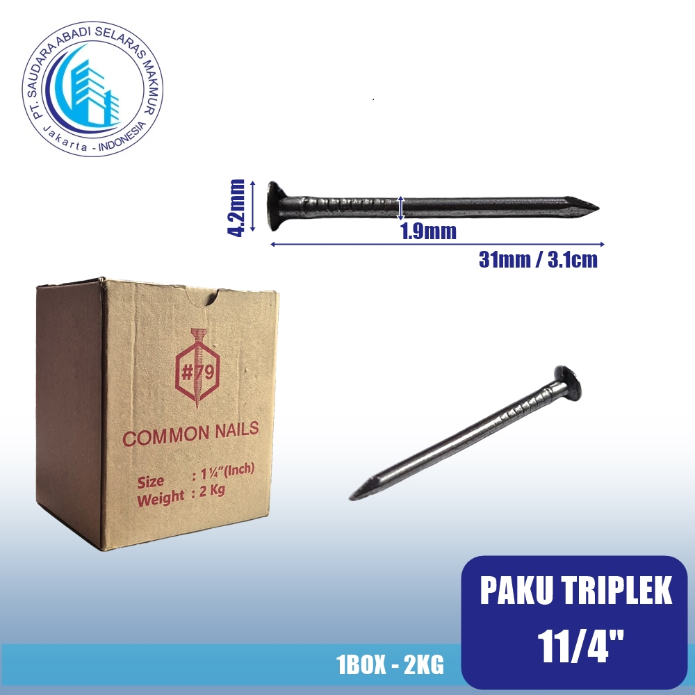 Jual Paku Triplek 3 CM | Paku Kayu 3 CM | Paku Seri Kecil 3 CM | 11/4 ...