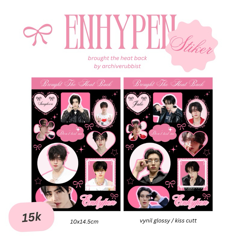 Jual STIKER ENHYPEN | STIKER KPOP ENHYPEN | STIKER COQUETTE JAKE JAY SUNOO SUNGHOON JUNGWON NIKI ...