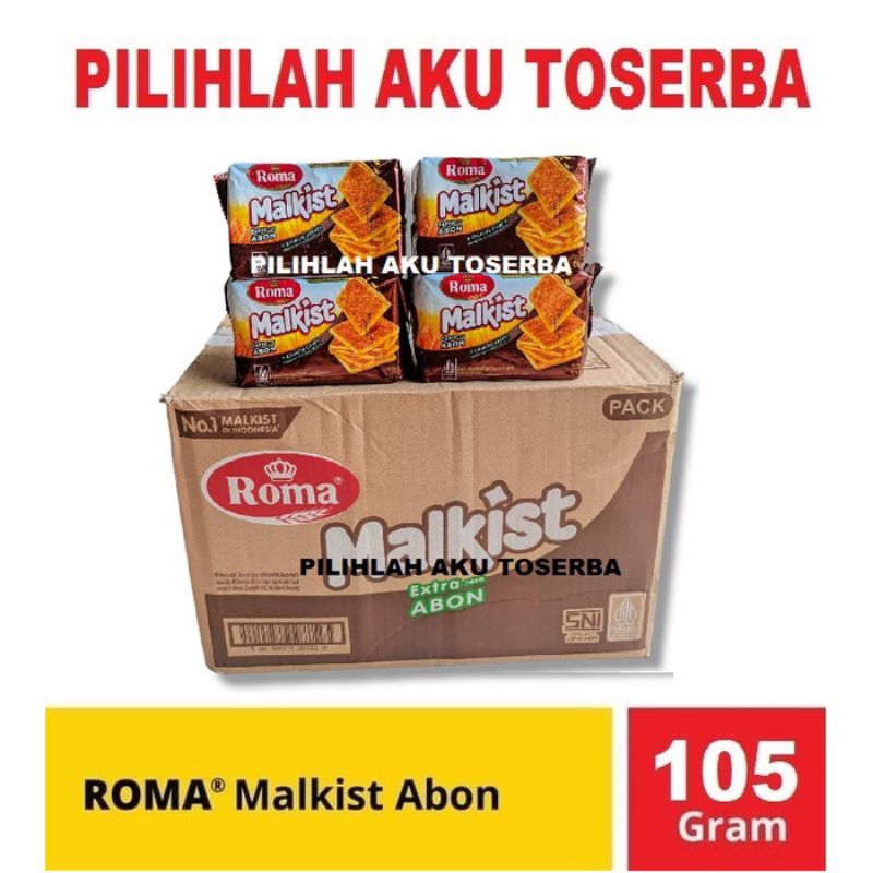 Jual Biskuit Roma Malkist Abon Crackers @105 Gr - ( HARGA 1 DUS ISI 30 ...