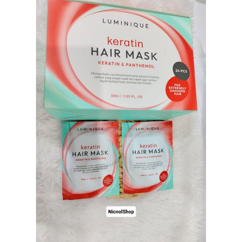 Jual Luminique Hair Mask Keratin 1 Box | Shopee Indonesia