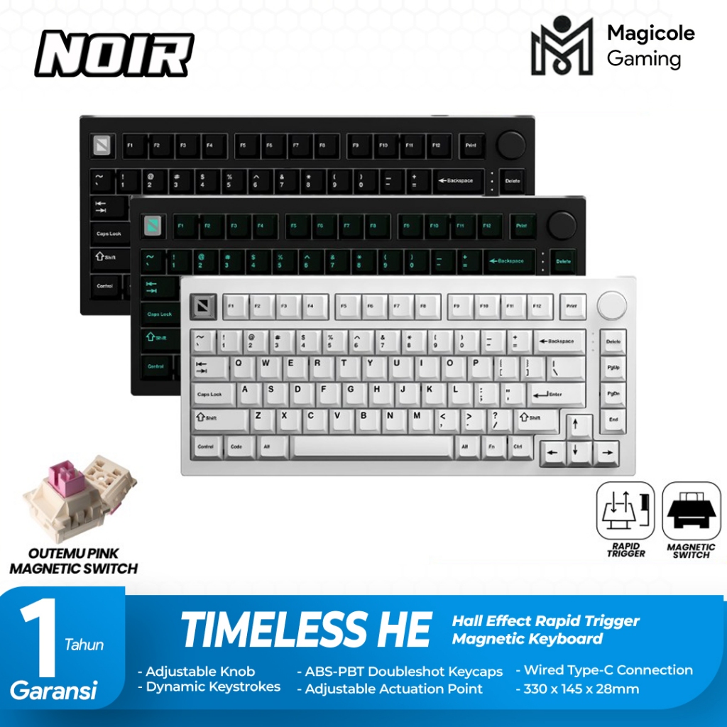 Jual Noir Timeless HE 75% Hall Effect Rapid Trigger Magnetic Gaming ...