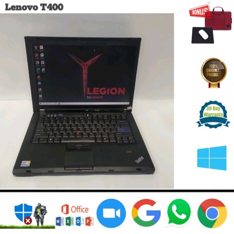Jual Laptop Lenovo T400 Core2Duo CPU 2,4Ghz / Ram 8GB HDD 500GB Windows ...
