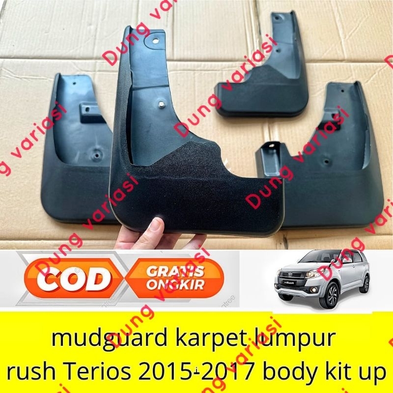 Jual mudguard /karpet lumpur rush Terios body kit 2015,2016,2017 ...
