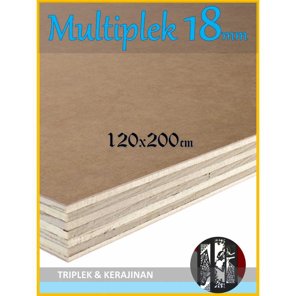 Jual Triplek 18mm 120x200 cm Multiplek MDF/HMR Melamin Blokmin ...