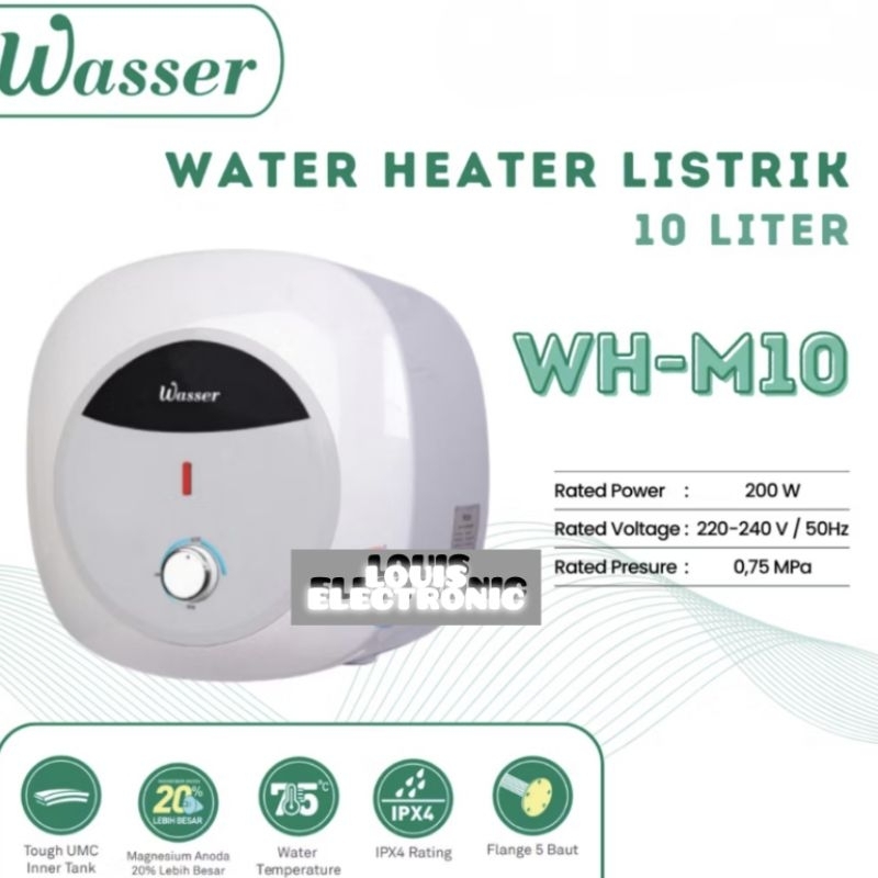 Jual Water Heater Listrik WASSER WH-M10 Ardour Series 10 Liter | Shopee ...