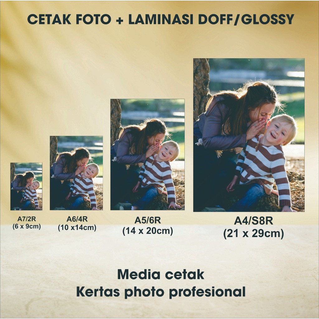 Jual Cetak Foto + Laminasi doff/glossy ukuran 2r 4r 6r s8r | Shopee Indonesia