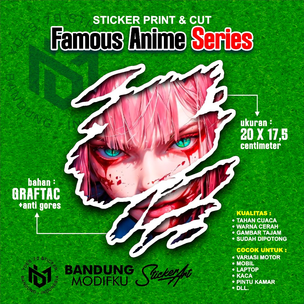 Jual Stiker Tokoh Anime Viral / MANGA 10 / Stiker Manga / sticker Wibu ...