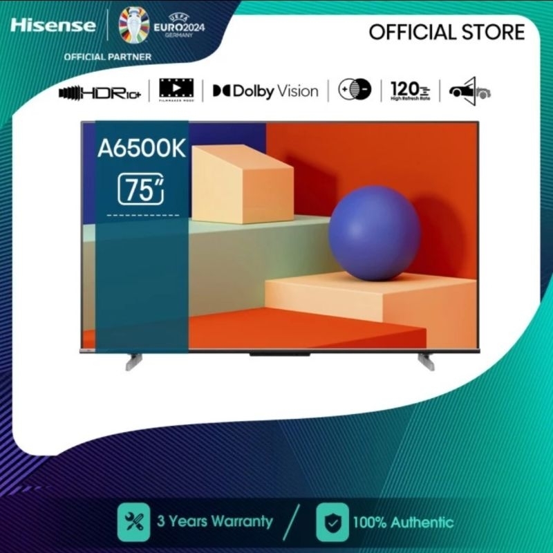 Jual HISENSE TV 75" UHD 4K GOOGLE TV DOLBY ATMOS 75A6500K | Shopee ...