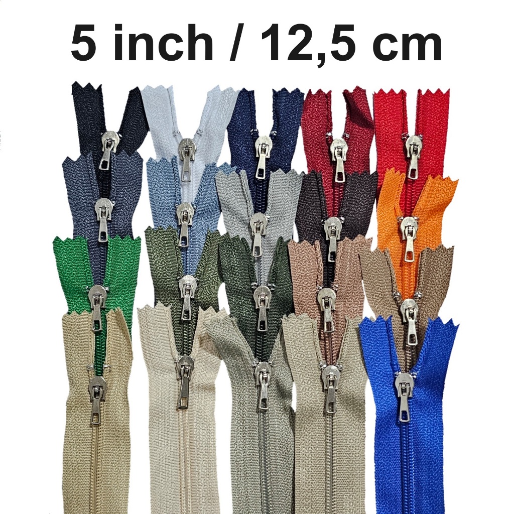 Jual Resleting Celana Biasa SJ 5 inch/12,5 cm @10 Lusin Resleting ...